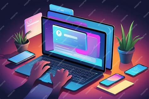 Premium Ai Image App Development Concept Illustration