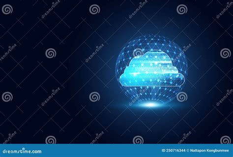 Abstract Cloud Technology With Big Data And Interface Concept Connection By Collecting Data In