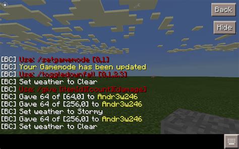 basiccommands mod [use basic commands to help ] mcpe mods tools