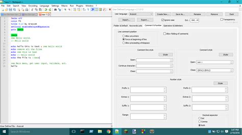 Batch File Notepad Custom Language How To Only Highlight If Comment Keyword Has A Space
