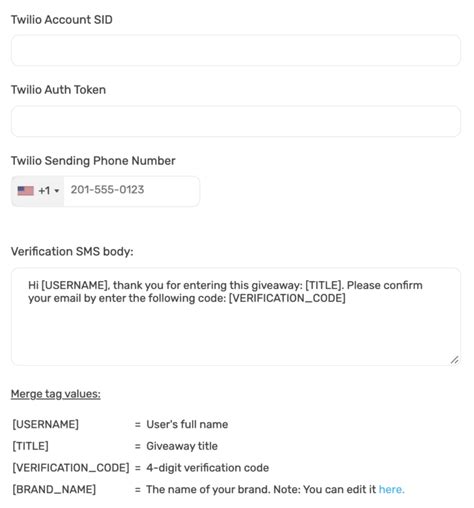 Require SMS Phone Verification Text Message SweepWidget Help Docs