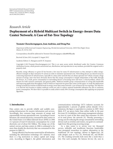 Pdf Deployment Of A Hybrid Multicast Switch In Energy Aware Data