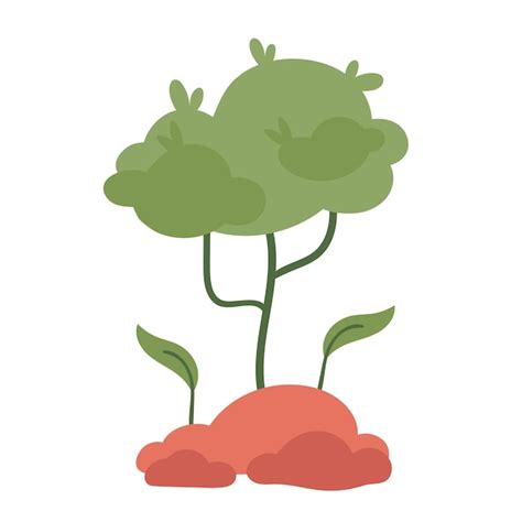 Free Vector Growth By Tree On Soil