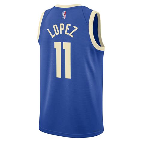 Milwaukee Bucks Nike City Edition Swingman Jersey 2024 Royal Brook Lopez Unisex Bluefink