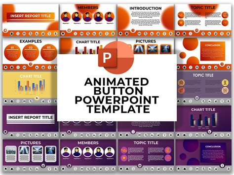 Animated Button Morph Ppt Template 3 Versions Etsy