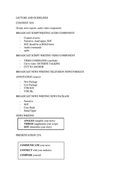 tv broadcasting lecture and guidelines pdf