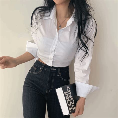 포니 뒷밴딩 크롭셔츠 7col 에이블리