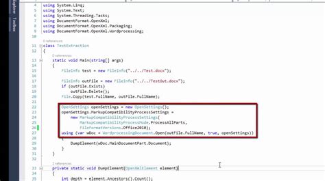 Using Mce In Open Xml Sdk To Process Text Youtube