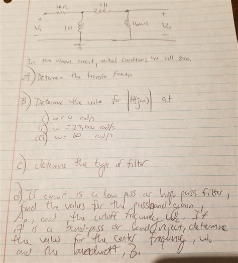 solved in the above circuit initial conditions are all