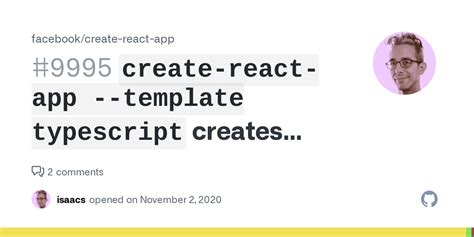 `create react app template typescript` creates unresolvable