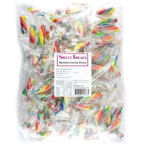 Rainbow Tutti Fruitti Candy Sticks 1kg Discount Party Supplies