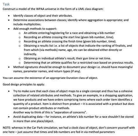 Solved This Question Concerns The Development Of A UML Class Chegg Com