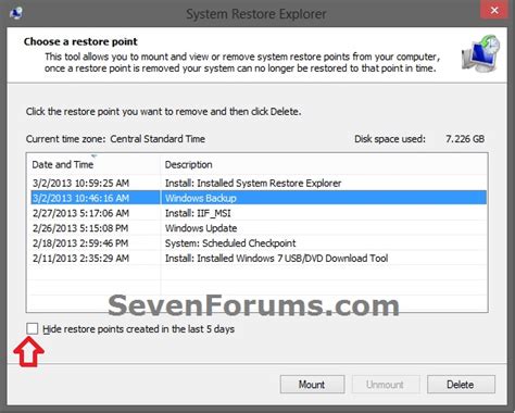 System Protection Restore Points Delete Tutorials