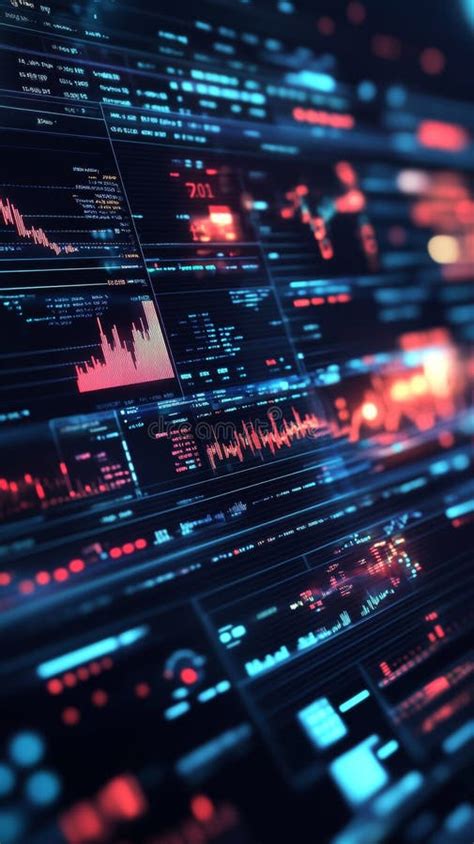 Dynamic Data Visualization Interface Featuring Colorful Graphs And Charts In A Digital