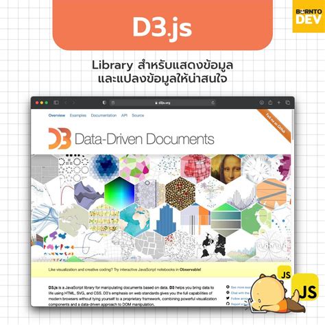 Borntodev 🧡 4 D3js เป็น Library ใช้สำหรับการแสดงข้อมูล และแปลง