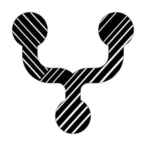 Premium Photo Code Fork Icon Black White Diagonal Lines