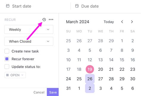 use recurring task overview clickup help