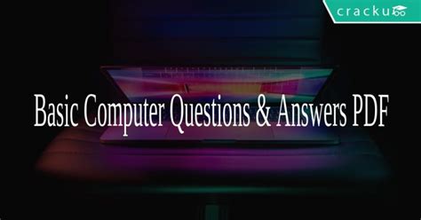 basic computer questions and answers pdf cracku