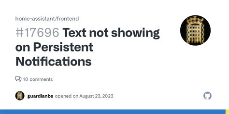 Text Not Showing On Persistent Notifications · Issue 17696 · Home