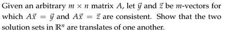Solved Given An Arbitrary M×n Matrix A Let Y And Z Be