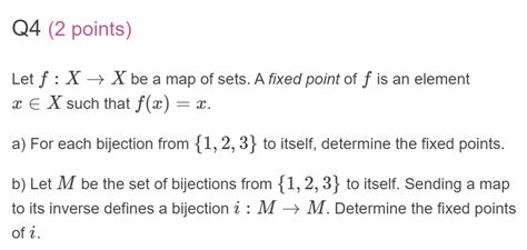 Solved Q Points Let F X X Be A Map Of Sets A Fixed Chegg