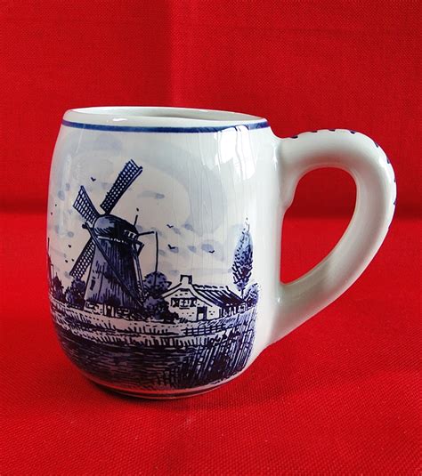 엔틱 델프트 블루 맥주잔 비제이 엔틱