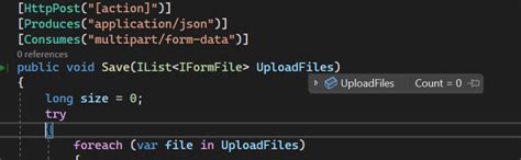 Ilist Is Empty When Using Blazor Ui To Upload File But Returns File If Using Swagger Ui 2299