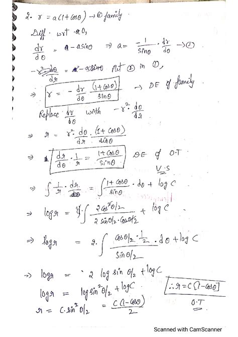 SOLUTION Differential Equations Orthogonal Trajectories Problems General Form Of Nth Order Lde