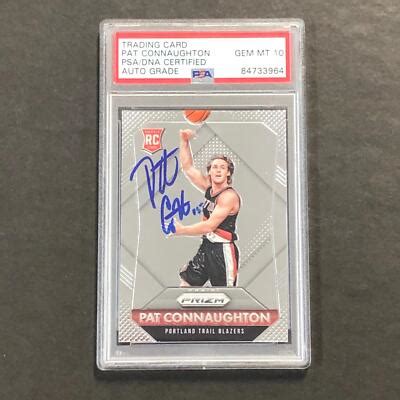 2015 16 Panini Prizm 333 Pat Connaughton Signed Rookie Card Auto 10
