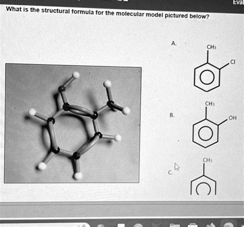 Va What Is The Structural Formula For The Molecular Model Pictured