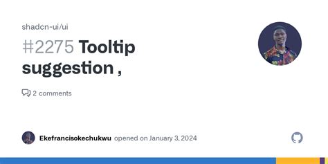 Tooltip Suggestion · Issue 2275 · Shadcn Uiui · Github