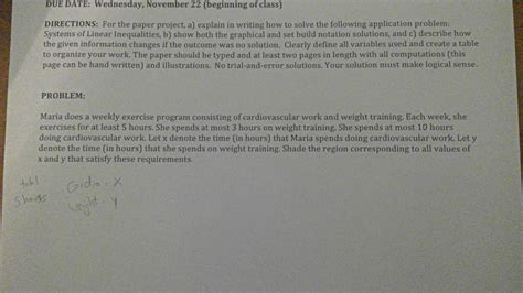 Solved DUE DATE Wednesday November Beginning Of Class Chegg