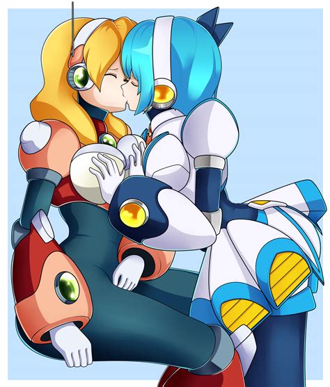 Rule 34 2girls Alia Android Armor Blonde Hair Blue Eyes Blue Hair