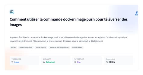 Comment Utiliser La Commande Docker Image Push Pour Téléverser Des