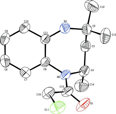 The Molecular Structure Of The Title Compound Showing The Atomic