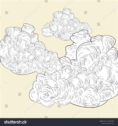 Hand Drawn Scribble Cloud Vector Illustration Stock Vector Royalty