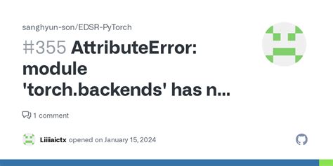 AttributeError Module Torch Backends Has No Attribute Mps Issue Sanghyun Son EDSR