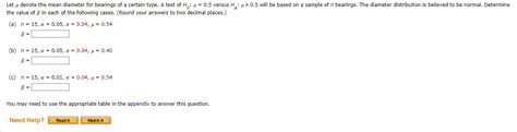 Solved the value of β in each of the following cases Round Chegg