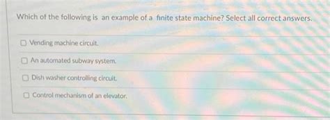 Solved Which Of The Following Is An Example Of A Finite Chegg