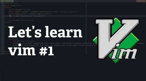 screencast 19 let s learn vim 1 the three vim modes and moving the