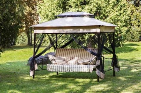 Качели садовые 4 х местные Шатер ткань панама купить в интернет магазине Бигарден всего за 52