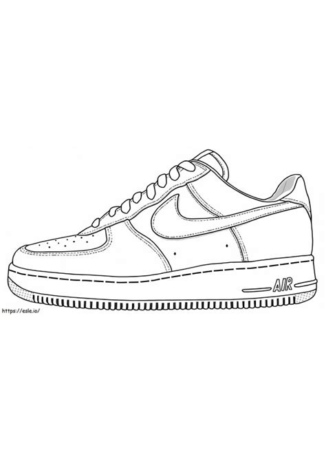 Air Force 1 Shoes Coloring Page