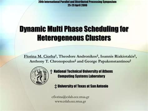 Ppt Dynamic Multi Phase Scheduling For Heterogeneous Clusters