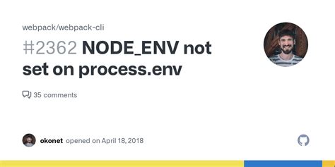 node env not set on process env · issue 2362 · webpack webpack cli