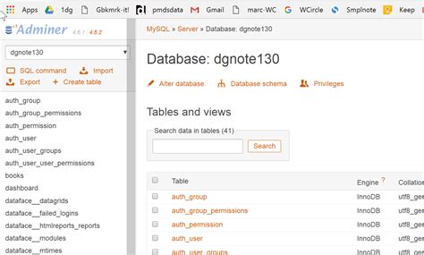 Php Adminer Tables Filter Plugin With Pematon Adminer Custom