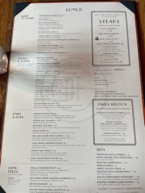 Del Friscos Grille Menu Full Menu Update 2025