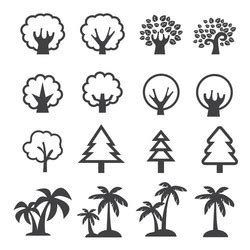 Tree Line Icon Royalty Free Vector Image VectorStock