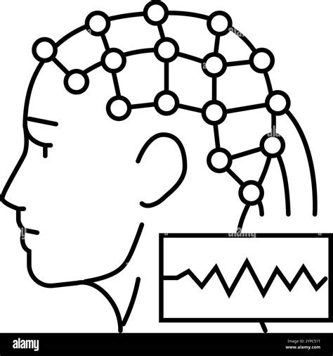 Brain Circuitry Neuroscience Neurology Line Icon Vector Illustration