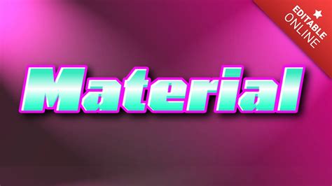 Material Text Effect Generator