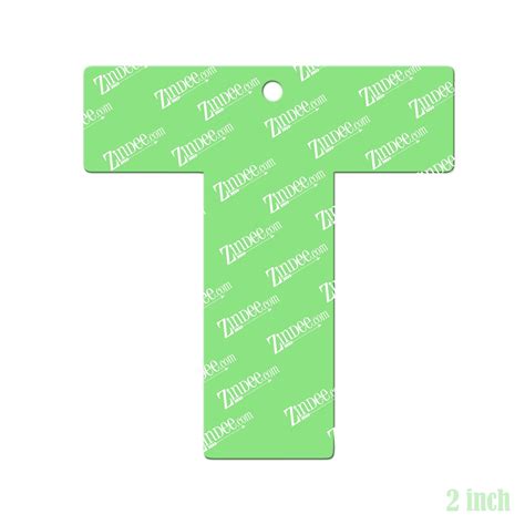 Letter T Acrylic Blank 2 Inch Zindee